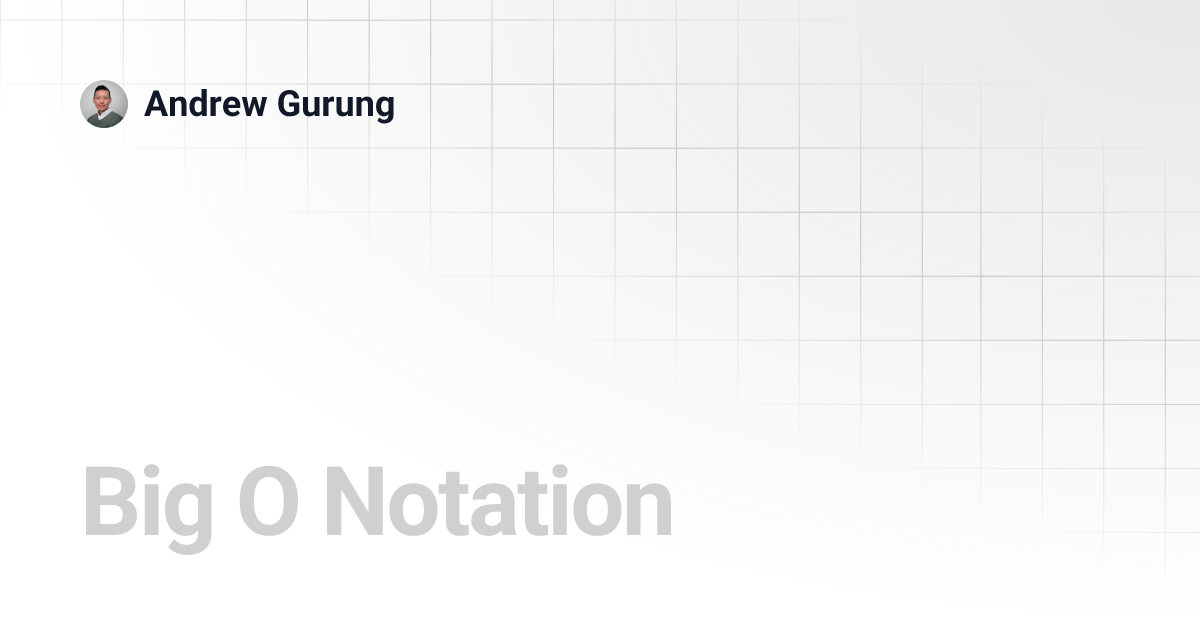 Big O Notation | Andrew Gurung
